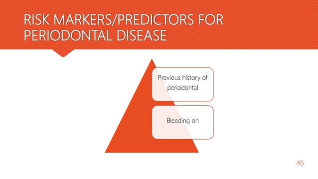 Risk factors for periodontal disease | PPTX | Dental Health | Diseases ...
