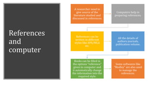 role of computer in research | PPTX