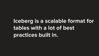 Apache Iceberg - A Table Format for Hige Analytic Datasets | PDF