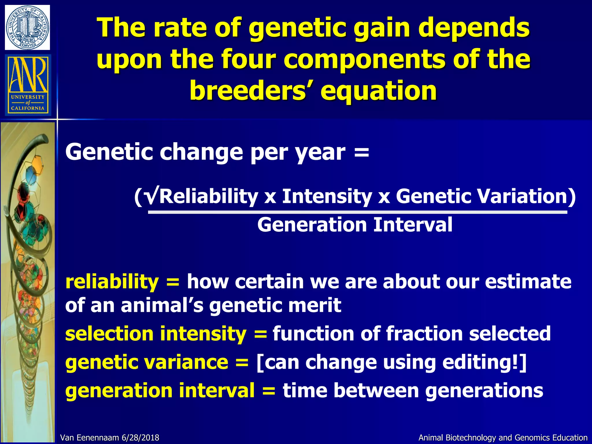 Application of genome editing in farm animals: Cattle - Alison Van ...