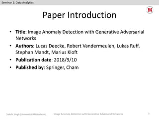 Image anomaly detection with generative adversarial networks | PDF