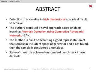 Image anomaly detection with generative adversarial networks | PDF