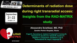 13 Sciahbasi aimradial20170921 RAD-MATRIX study | PPTX