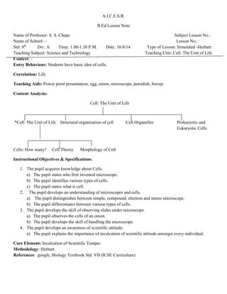 13 Science Lesson Plan Traditional Teaching.docx