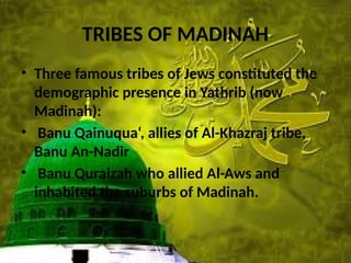 Life of Prophet Muhammad: SEERAH MADANI PERIOD | PPTX