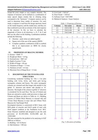 seismic response of multi storey building equipped with steel bracing | PDF