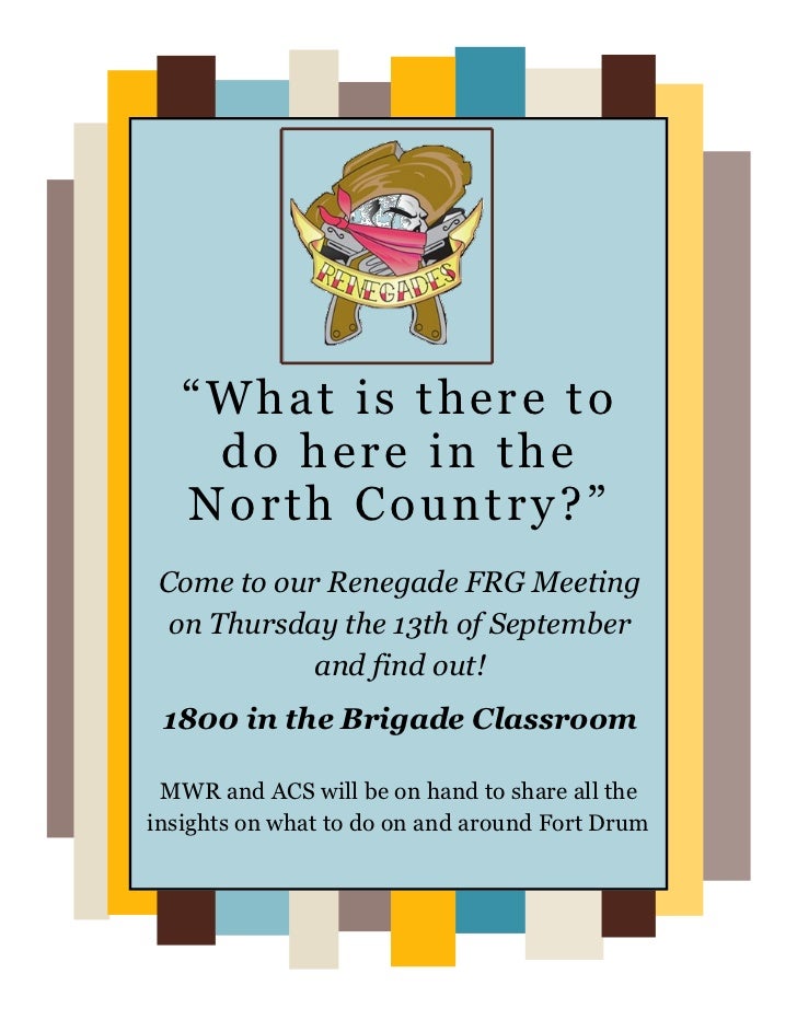 FRG Meeting Flyer for HHC, BDE