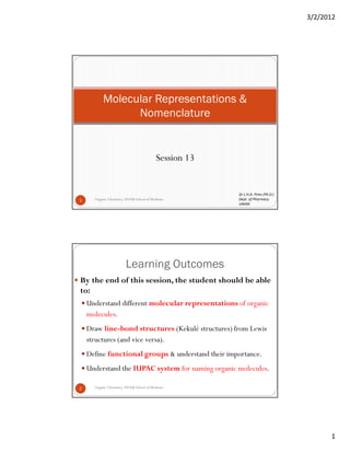 (13) session 13 molecular representations & nomenclature | PDF