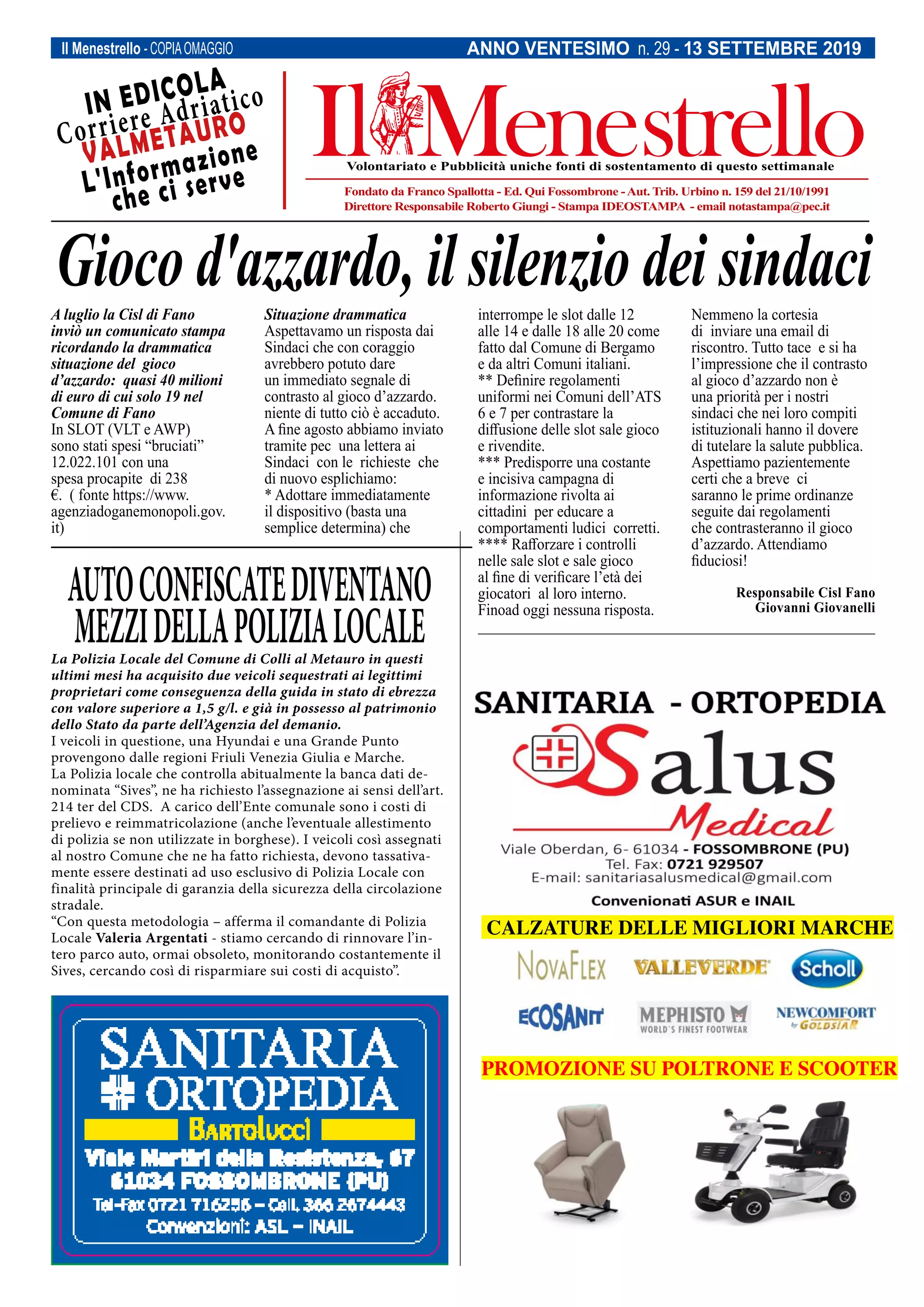 Il Menestrello del 13 settembre 2019 | PDF