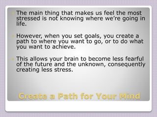 Setting goals decreases stress | PPTX