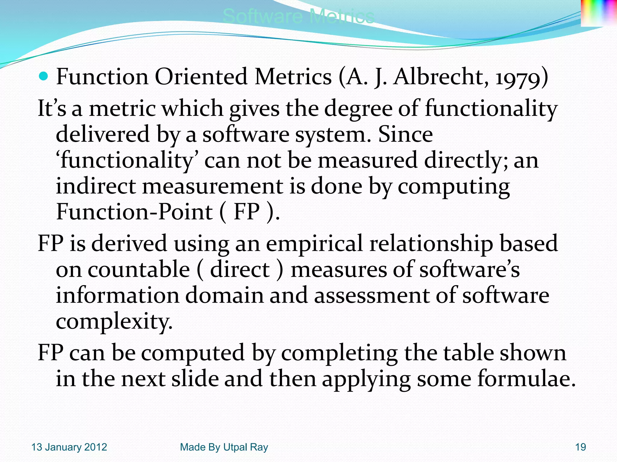 13 Software Metrics Pptx Computer Software And Applications Computing