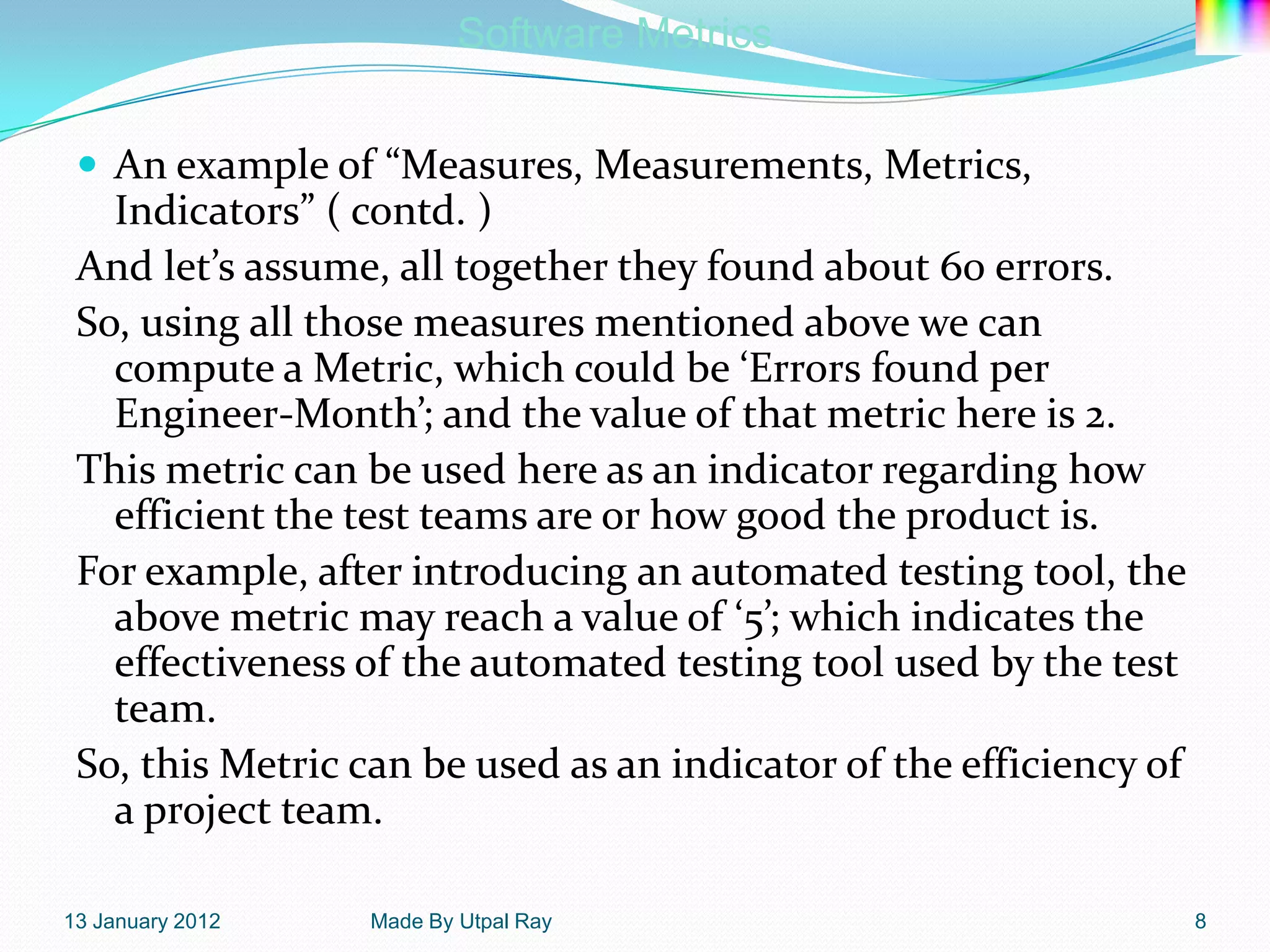 13 Software Metrics Pptx Computer Software And Applications Computing