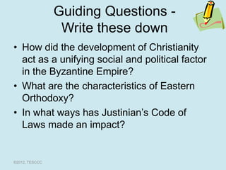 13 sswh04 a01o_the byzantine empire | PPTX