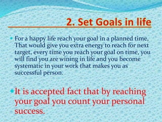 13 Steps To Lead A Happy Life | PPTX