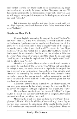 Sunday The Sabbath | PDF