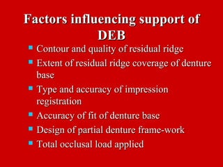 support for distal extension partial denture | PPT | Dental Health ...