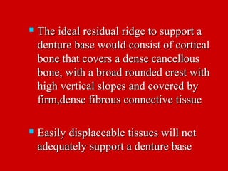 support for distal extension partial denture | PPT | Dental Health ...