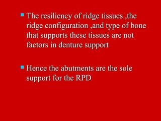 support for distal extension partial denture | PPT