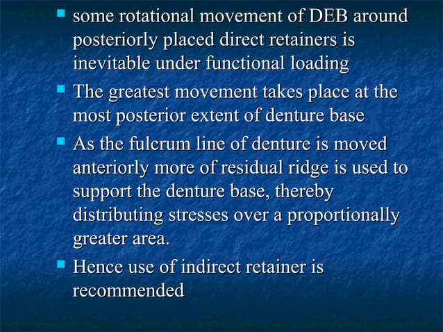 support for distal extension partial denture | PPT | Dental Health ...