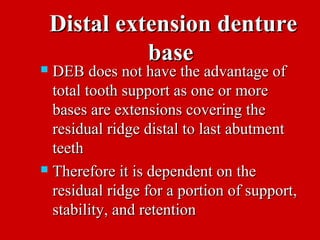 support for distal extension partial denture | PPT | Dental Health ...