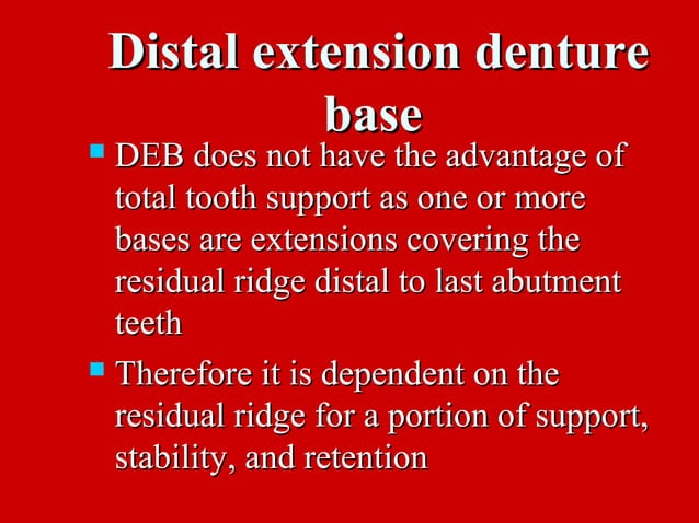 support for distal extension partial denture | PPT | Dental Health ...