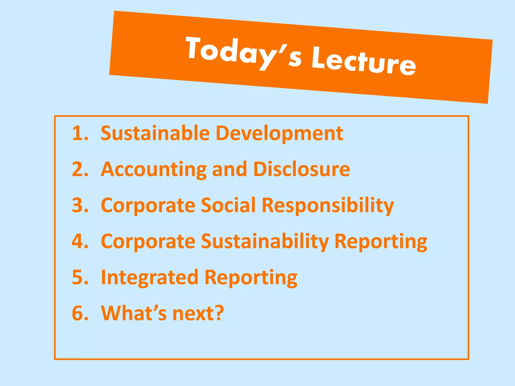 Sustainability and integrated reporting | PPTX