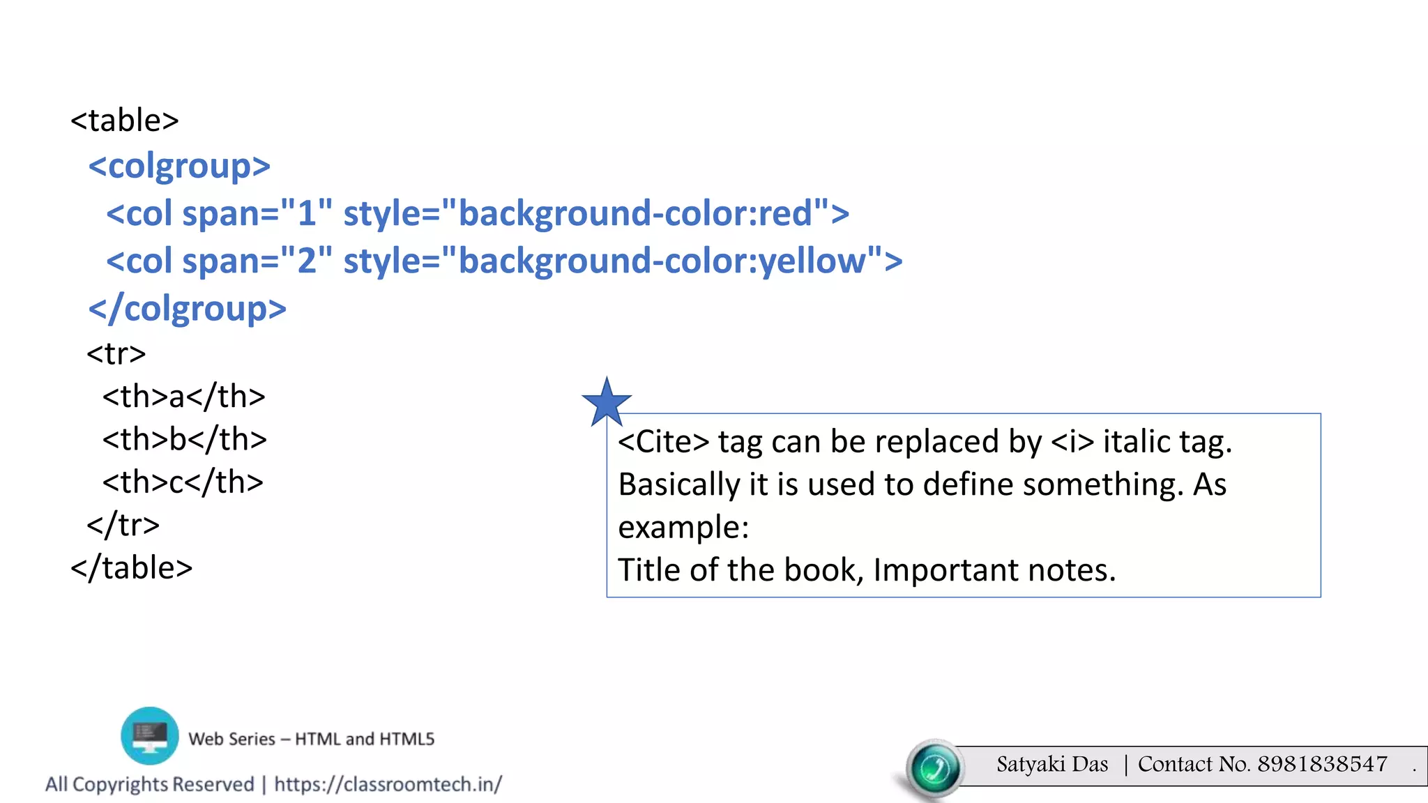 13 table in html | PPT