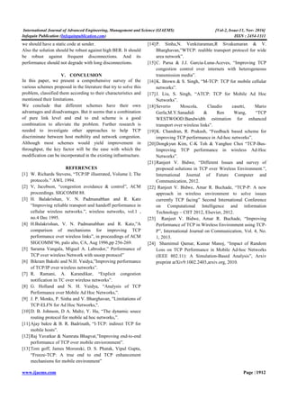 TCP for Wireless Environments | PDF