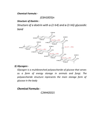 Polysaccharide and its types with chemical formula By Ghulam Mustafa ...