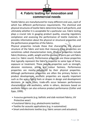 textile testing in fabric rizwan | PDF