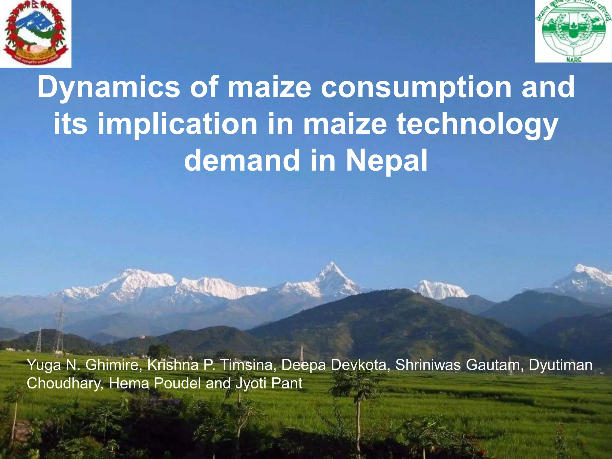 Dynamics of maize consumption in Nepal | PPTX