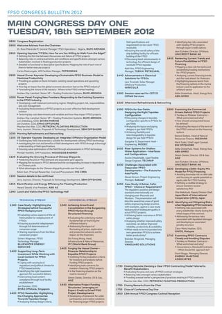 13th Annual FPSO Congress 2012 | PDF | Business Utilities | Business