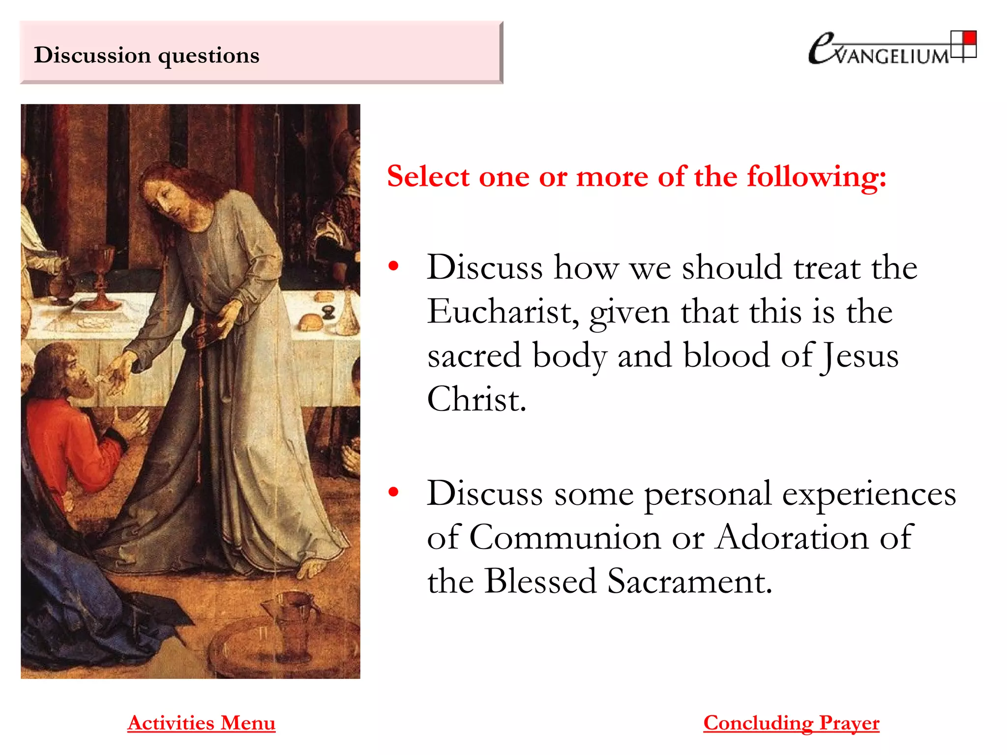 the eucharist | PPT