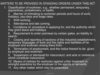 The Industrial Employment (Standing Orders) Act 1946 | PDF | Law
