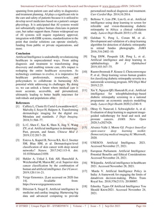 The Role of Artificial Intelligence in Revolutionizing Healthcare A ...