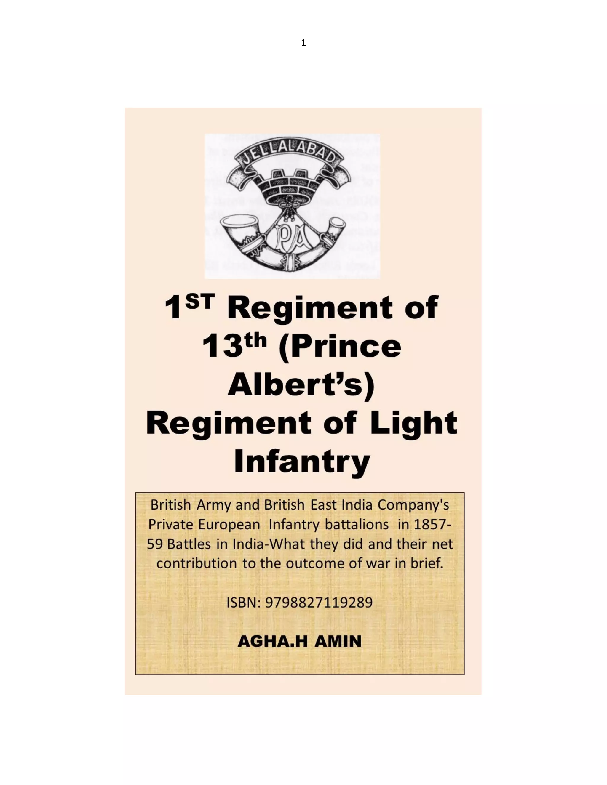 HM 13th Foot in 1857-59 Battles | PDF