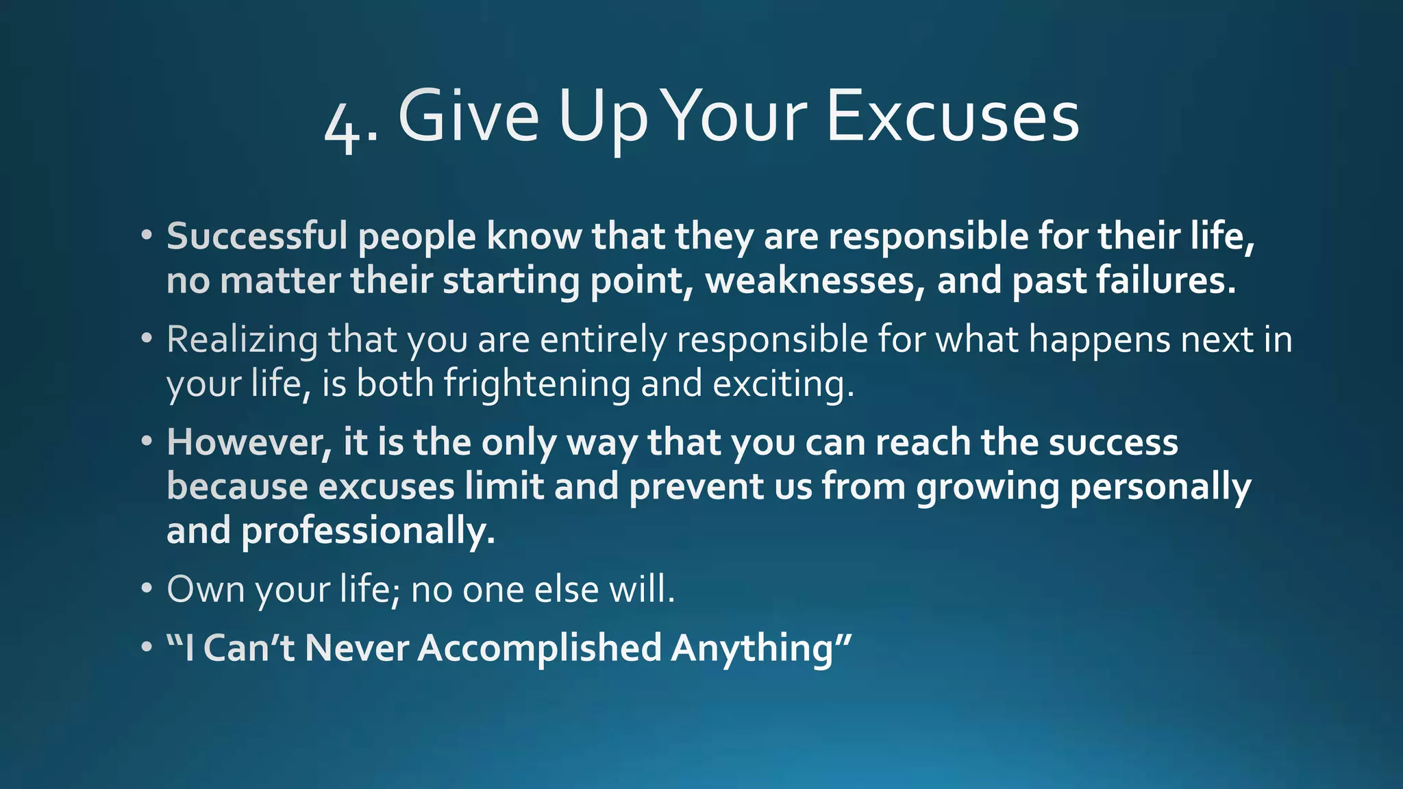 13 Things To Give Up To Be Successful | PPT