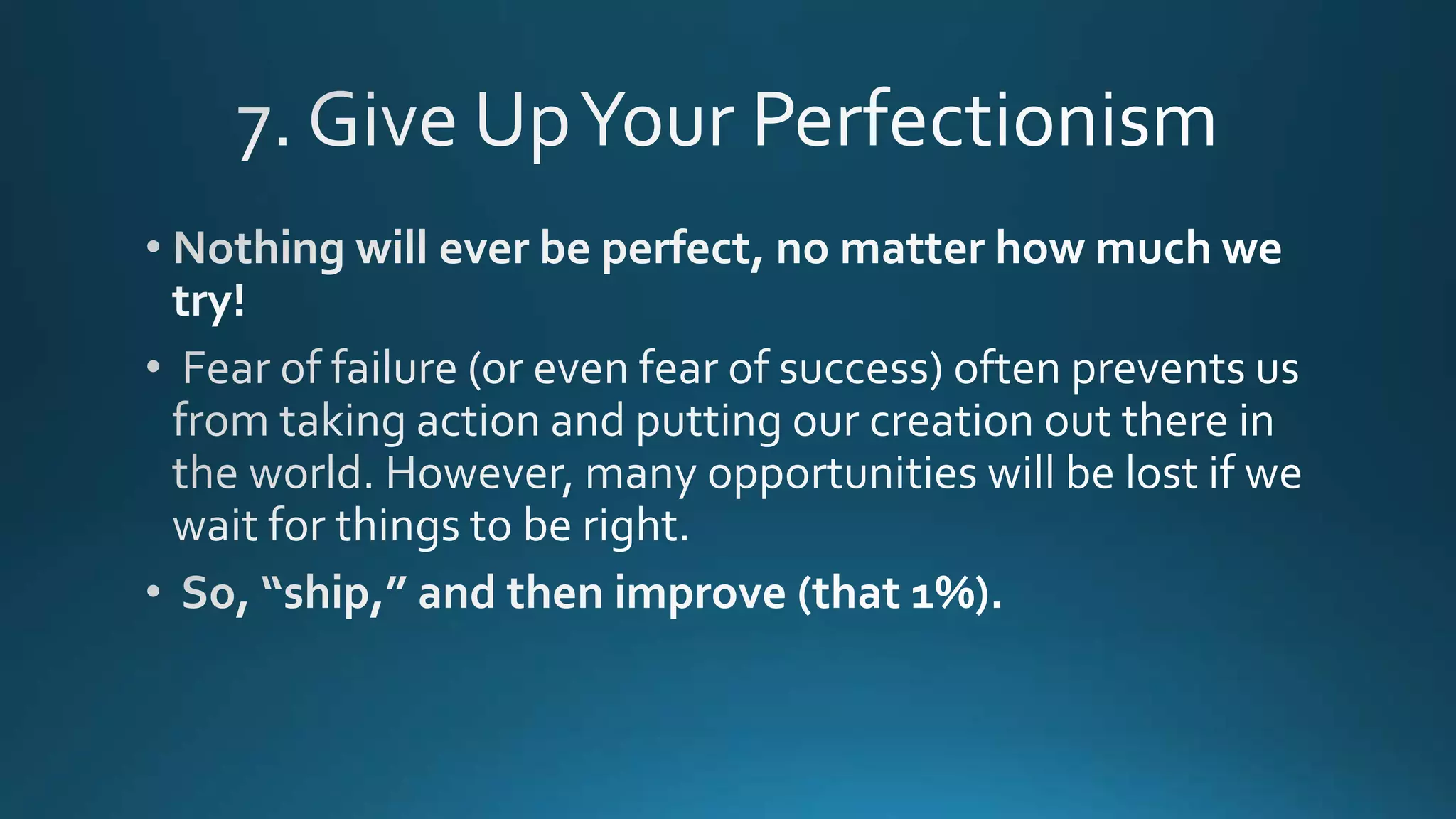 13 Things To Give Up To Be Successful | PPT