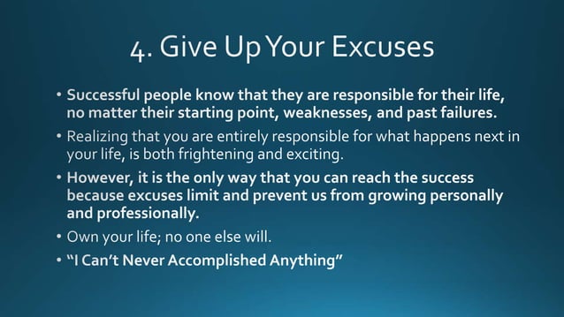 13 Things To Give Up To Be Successful | PPT
