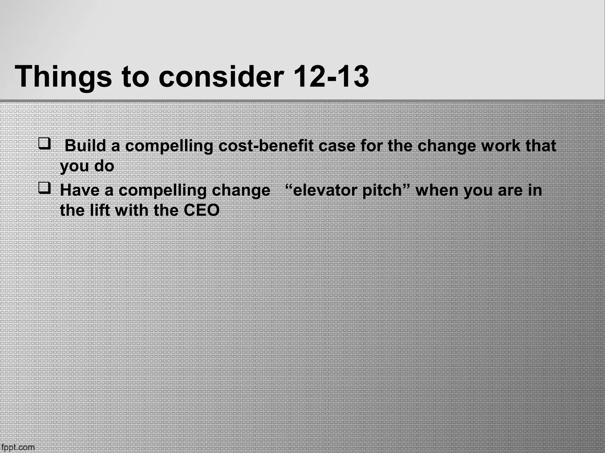 Change Management 13 things to consider | PPT