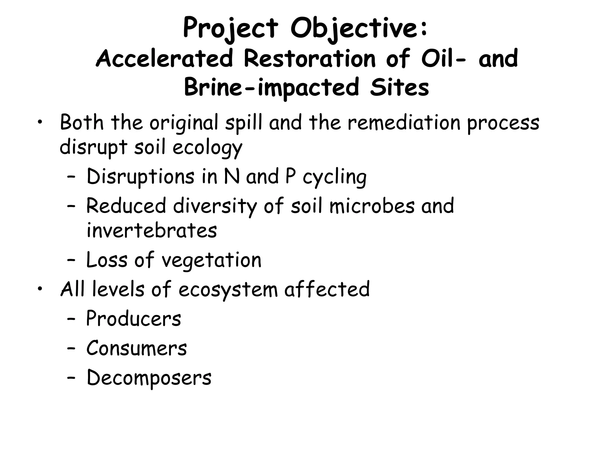 Restoration of E&P Sites | PDF