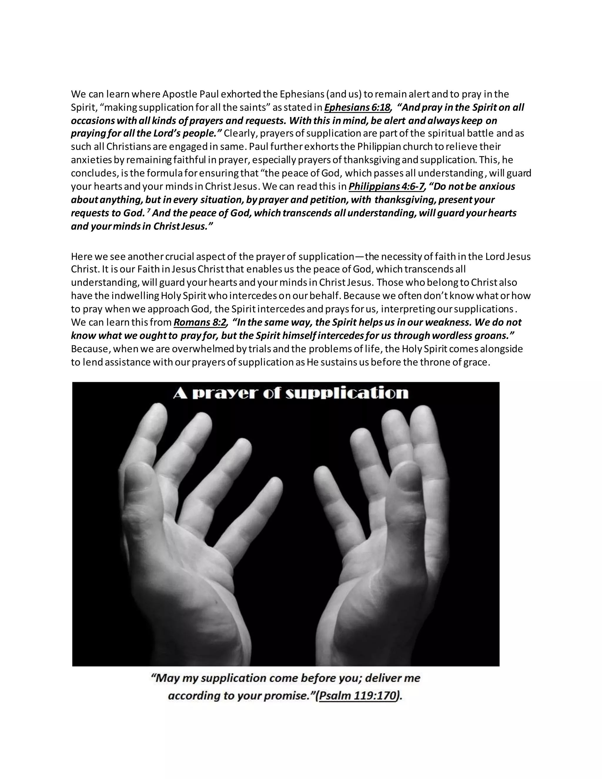 13th March 2017 - What is a prayer of Supplication | DOCX ...