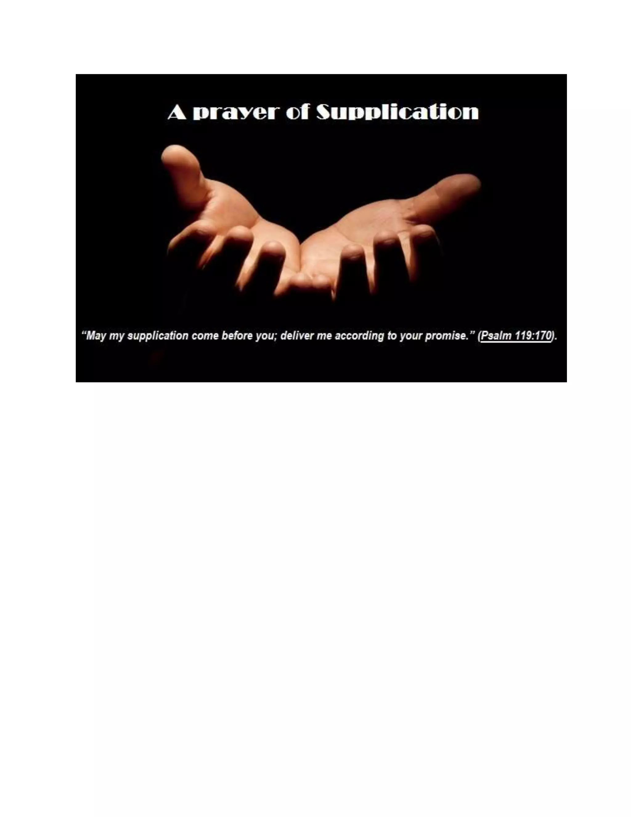 13th March 2017 - What is a prayer of Supplication | DOCX ...