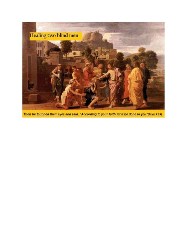 13th October 2016 - Miracles of Jesus : Healing two blind men and ...