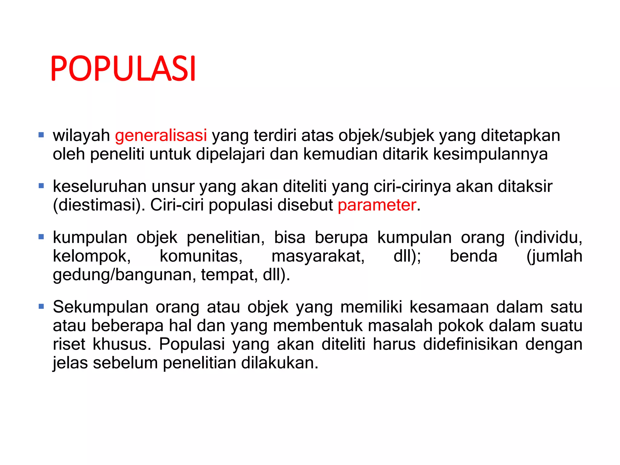 Populasi dan sampel dalam penelitian HCI | PPT