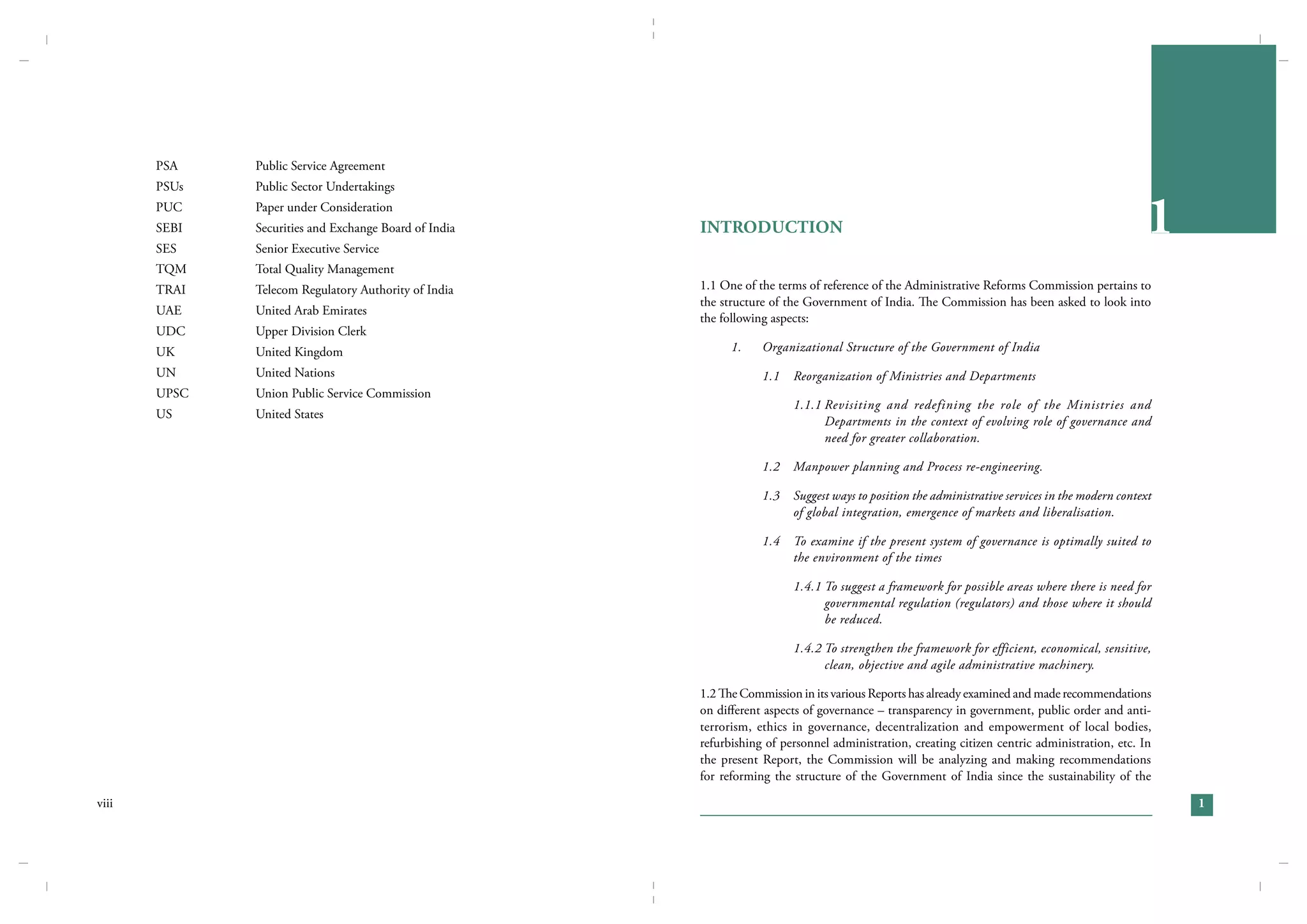 (Second ARC)13th report organisational structure of Government of India ...