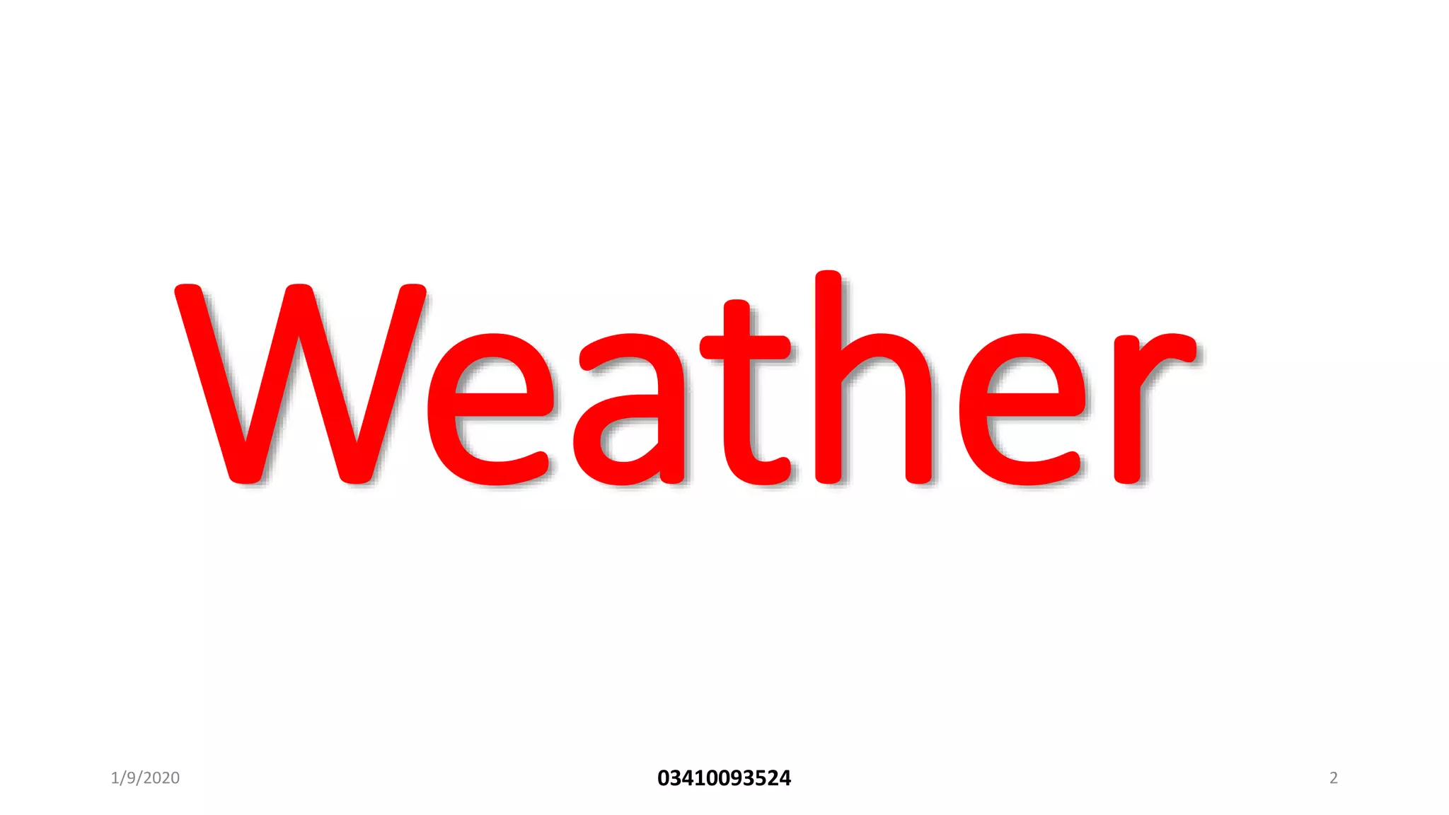 About weather Vocabulary | PPT