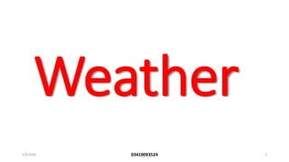 About weather Vocabulary | PPT