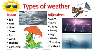 About weather Vocabulary | PPT