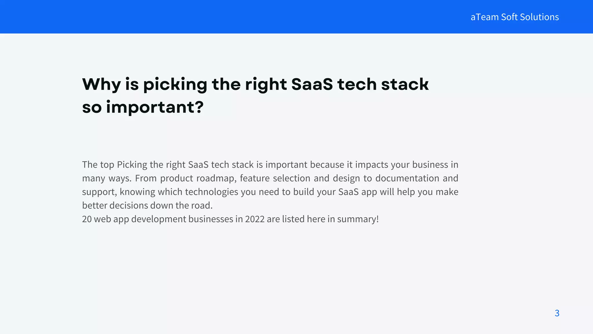 Tech Stack for your SaaS Product | PPT